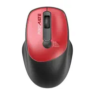 Promate EZGrip Ambidextrous Ergonomic Wireless Mouse - Red