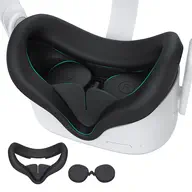Kiwi Design For META Oculus Quest 2 Black Colour Upgraded Silicone Face ...