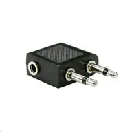 Dynamix A-ST-2M1F Airplane Headphone Adapter Dual Mono 3.5mm Male to ...